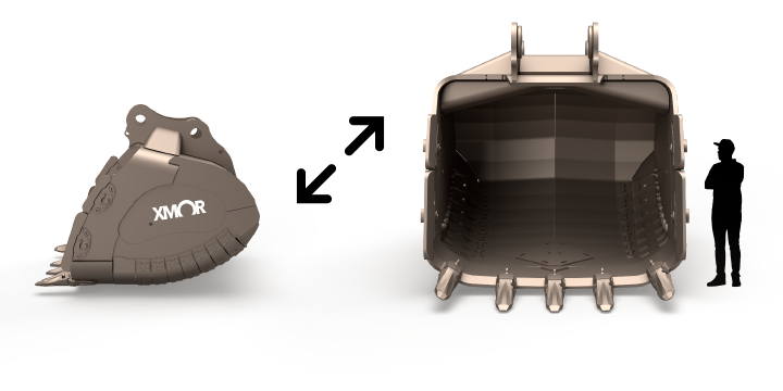 XMOR® BHB Series – backhoe buckets with low wieght - XMOR